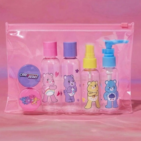 Care Bears | Makeup | Care Bears Cartoon 4pc Lot Travel Bottles Pink ...